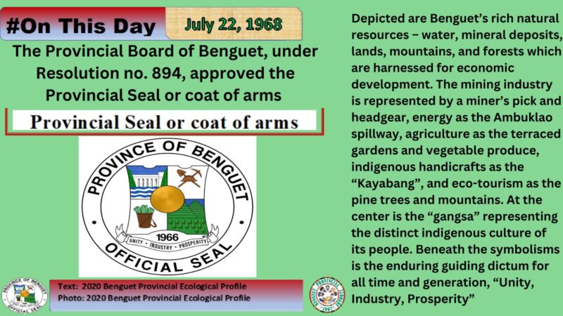 Benguet Provincial Seal or coat of arms – Benguet Provincial Library