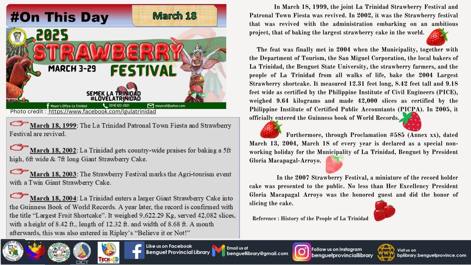 La Trinidad Strawberry Festival – Benguet Provincial Library