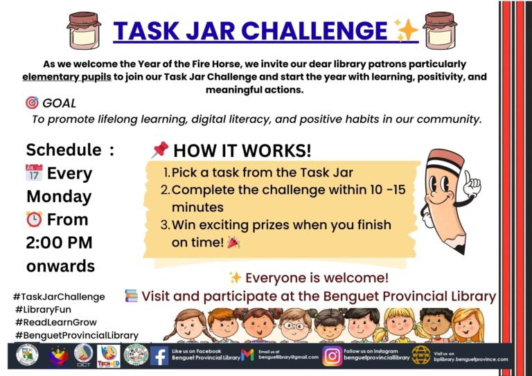 Task Jar Challenge – Benguet Provincial Library