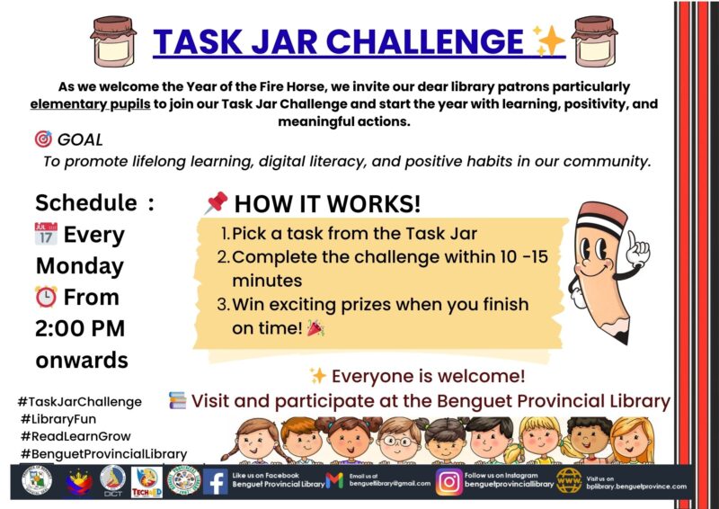 Task Jar Challenge – Benguet Provincial Library